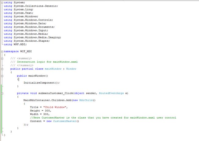 Implement Multiple Document Interface Mdi With Menu Control In Wpf